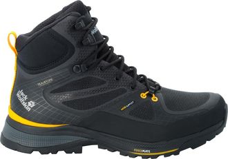 Jack Wolfskin Herren Force Trekker Texapore Mid M, Black / Burly Yellow Xt, 44.5 EU