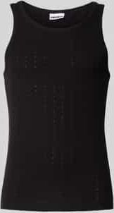 Review Tanktop mit gerippten Abschl&uuml;ssen