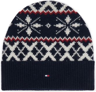 Tommy Hilfiger M&uuml;tze Tommy Hilfiger Th Flag Fairisle AM0AM14860 Dunkelblau