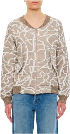 Vitelli Femme, Pulls, Gris, Taille: 38 FR Reversible Zip Cardigan