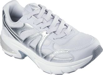 Skechers Sneaker SKECHERS SKECHERS SHADOW, Damen, Gr. 40, grau (grau, silberfarben), Lederimitat, Textil, metallic, schimmernd, Schuhe Sneaker, Retro Sneaker, 