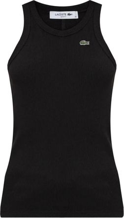 Lacoste Femme, Tops, Noir, Taille: 40 FR D&eacute;bardeur de sport c&ocirc;tel&eacute; &agrave; dos nageur