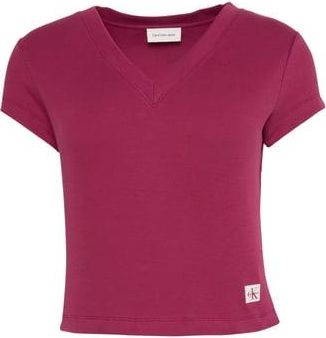 Calvin Klein T-shirt col V en coton m&eacute;lang&eacute;