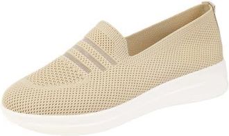 Generic Chaussures &agrave; enfiler pour femme - Coupe large - Style d&eacute;contract&eacute; - Bout rond - L&eacute;g&egrave;res et respirantes - Semelle &eacute;paisse - Confortables - Pour la gym,
