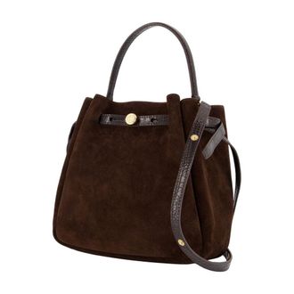 Tory Burch Womens Romy Crossbody - Tory Burch Leather Brown Calfskin Bags Crossbodies