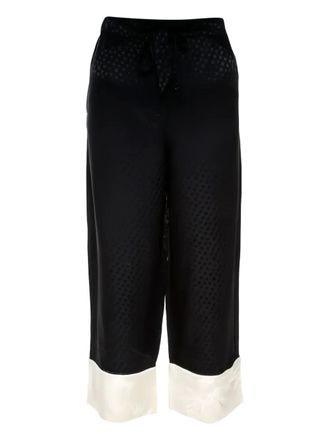 Alexander McQueen pantalon court en jacquard - Noir