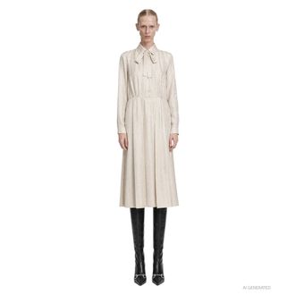 Gucci Gucci Crest Silk Habotai Dress