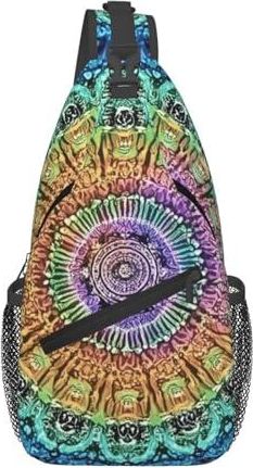Generic Sac &agrave; dos &agrave; bandouli&egrave;re motif fleurs mandala violet bleu sac &agrave; bandouli&egrave;re voyage sac &agrave; dos bandouli&egrave;re pour homme sac &agrave; dos de randonn&eacute;e