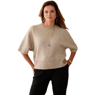 Daxon by - Pull avec laine manches courtes