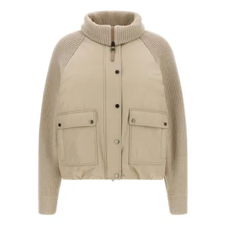 Brunello Cucinelli Hybrid Daunenjacke - - Jackets - Damen - Beige - M