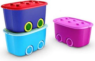 Keter Kis Alto L Aufbewahrungsbox Funny Box 46 Liter in violett-rosa, Plastik, 58x38.5x32 cm, 1 Stück