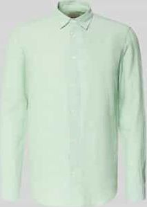 Only & Sons Slim Fit Freizeithemd aus Baumwoll-Leinen-Mix Modell CAIDENLS SOLID