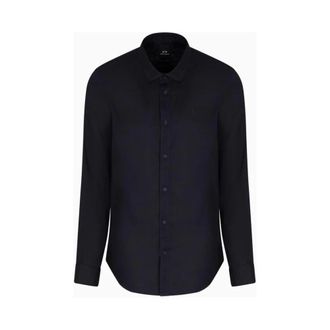 A|X Armani Exchange Leinenhemd - - Shirts - Herren - Blau - 2XL
