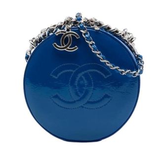 Chanel Sac bandouli&egrave;re en cuir verni Pre-owned - Femme - Pre-owned - Bleu - Taille: ONE Size