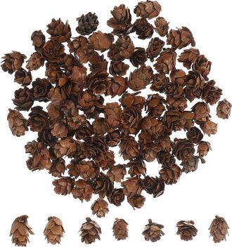 Valiclud 100 St&uuml;ck Mini Pinienzapfen Dekoration f&uuml;r Weihnachten Kreative Holz Pinienzapfen f&uuml;r Foto Requisiten und Festliche Anl&auml;sse