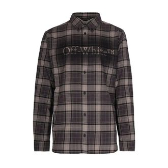 Off-white Spray Book Check Flan Regular Shirt - - Shirts - Herren - Grau - L