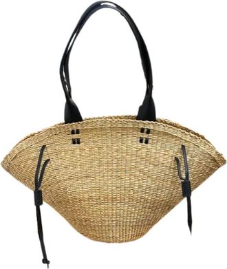 Liviana Conti Femme, Sacs, Beige, Taille: ONE Size Barchetta Raffia Bag