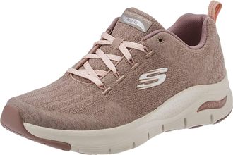Skechers Damen Arch FIT-Comfy Wave Sneaker, Dark Taupe Knit/Trim, 42 EU