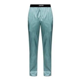 Tom Ford Homme, V&ecirc;tements de nuit et de d&eacute;tente, Bleu, Taille: XS Silk Pajama Pants