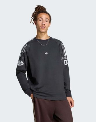 adidas Originals Adilenium 6 Langarmshirt in Schwarz