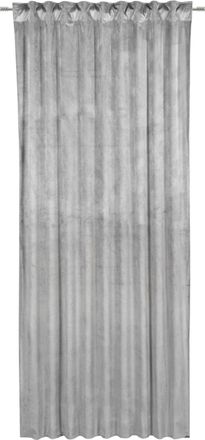 Esposa Fertigvorhang Pablo, Silber, Textil, Uni, 135x245 cm, Textiles Vertrauen - Oeko-Tex, f&uuml;r Stange und Schiene geeignet, Samtoptik, mit Kombiband, Wohnte