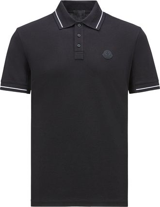 Moncler Polo en coton à empiècement logo