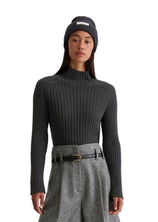 Marc O'Polo Strickpullover Turtleneck, Rippstrick, slim fit