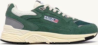 Autry BASKETS HYPERWAY EN MESH ET DAIM MALACHITE ET ARGENT