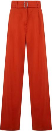 Moorer Pantalon Lorian Coupe Large - Femme - Pantalons - Rouge - Taille: 36 FR