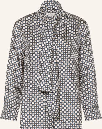 Max Mara Seidenbluse Vittoria Mit Abnehmbarer Schluppe blau
