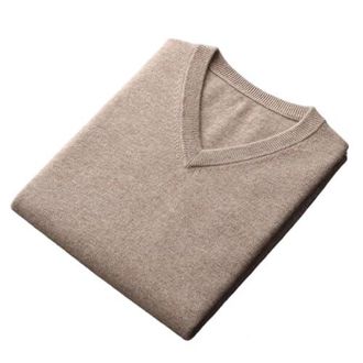 Generic Gilet décontracté en laine mérinos pour homme Col en V Sans manches Chaud Confortable Pull Décontracté Pull, 610., XXL