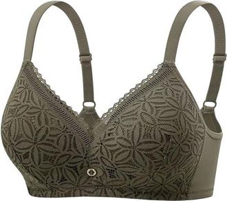 Generic Soutien-gorge de sport &agrave; la mode d&eacute;contract&eacute; et respirant pour femme - Petits seins rassembl&eacute;s en dentelle avec poitrine lat&eacute;rale - Soutien-gorge de s