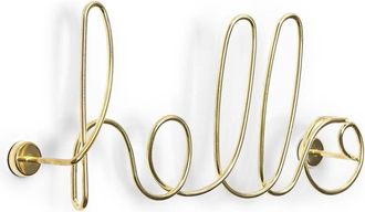 Umbra Draht-Wanddekoration, Hello, Messing