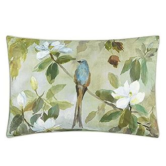 Designers Guild Maple Tree Celadon Kissenbezug, Bedruckt, Baumwollperkal, 50 cm x 75 cm, Blau