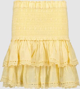 Isabel Marant Jupe Courte Tinaomi Jaune Sunlight