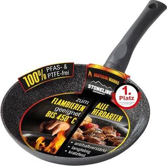 STONELINE Ceramic Po&ecirc;le &agrave; frire en C&eacute;ramique 20 cm, Po&ecirc;le Antiadh&eacute;sive pour Tous Feux dont Induction et Four, Rev&ecirc;tement C&eacute;ramique Antiadh&eacute;sif avec de Vraies Pa