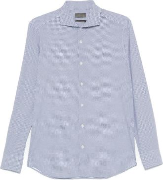Dell'Oglio Hemd mit geometrischem Print - Blau
