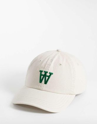 Wood Wood Double A By Wood Wood - Casquette 100 % coton &agrave; logo AA - Marron