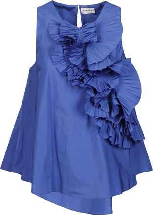 P.A.R.O.S.H. P.a.r.o.s.h., Femme, Blouses et Chemises, Bleu, Taille: 40 FR Pimpy Blouse