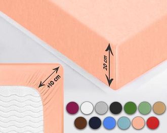 Sesto Senso Sesto Senso Drap Housse 160x200 Rose Jersey avec Elastique M&eacute;lange Coton