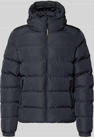 Superdry Steppjacke mit Label-Stitching und Kapuze