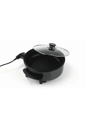 Gourmetmaxx Gourmetmaxx Elektrische GOURMETmaxx, Schwarz, Metall, Kunststoff, Glas, 32x18x34 cm, Antihaftbeschichtung, Glasdeckel, Deckel mit Dunstabzugs&ouml;ffnung, 