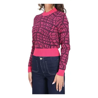 Versace Jeans Couture Femme, Pulls, Rose, Taille: 42 FR Maglioncino Girocollo Corto