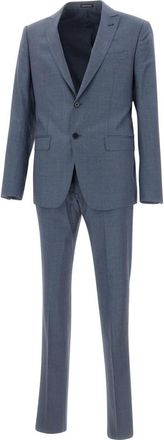 Emporio Armani Homme, Costumes, Bleu, Taille: S M-Line Costume Deux Pi&egrave;ces en Laine