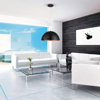 Eglo home24 Pendelleuchte Gaetano I &Oslash; 53cm Schwarz/Schwarz/Kupfer Stahl, pulverbeschichtet E27