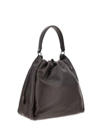Brunello Cucinelli Womens Leather Shoulder Bag Testa Moro Calf Bos Taurus