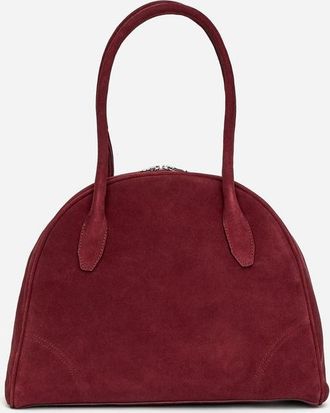 Arket Bowlingtasche Aus Veloursleder -Rot