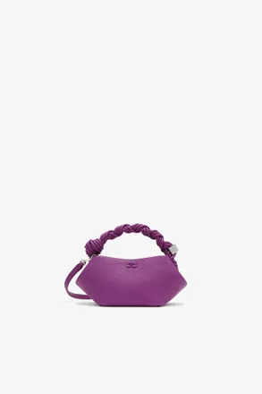 Ganni Mini-Bou-Tasche in Lila