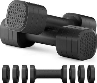 Generic Kurzhantel-Set mit Gummibeschichtung, Non-Slip-Griff, sechseckige Gewichte | 4 Gewichte im Fitnessstudio in 1, verstellbar, Vinylhanteln f&uuml;r das Fitne