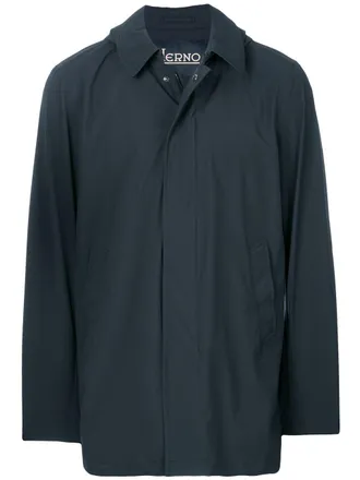 Herno imperm&eacute;able &agrave; capuche - Bleu